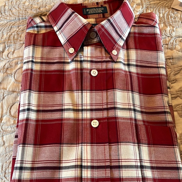 Towncraft | Shirts | Towncraft Mens Red White Plaidwrinkle Free Shirt ...